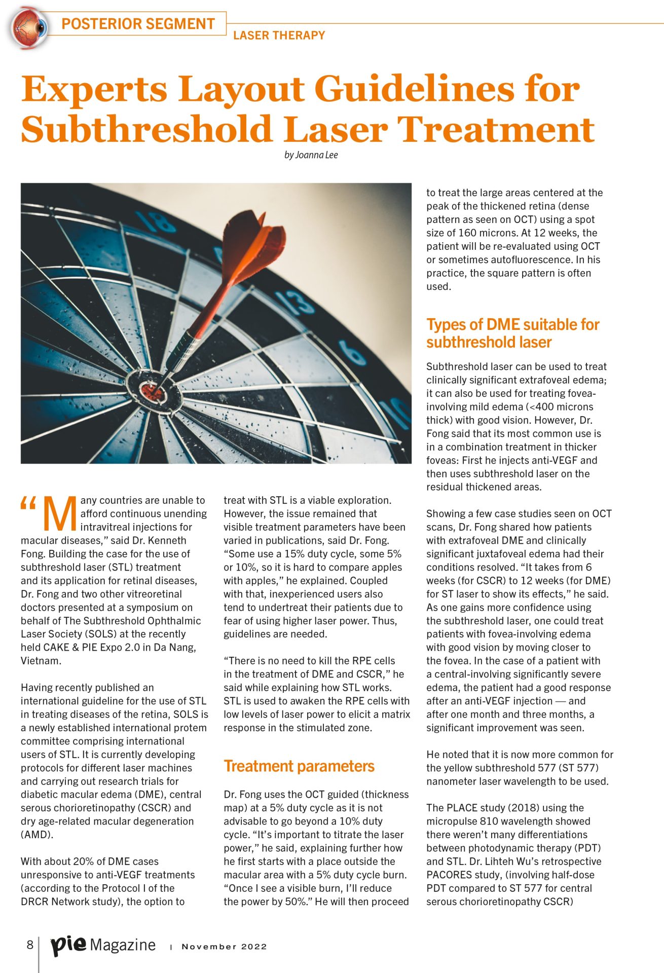 Experts Layout Guidelines for Subthreshold Laser Treatment - Subliminal ...